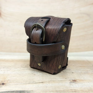 Leather "wood Bark" Design Leather Belt Pouch With Buckle (customize ...