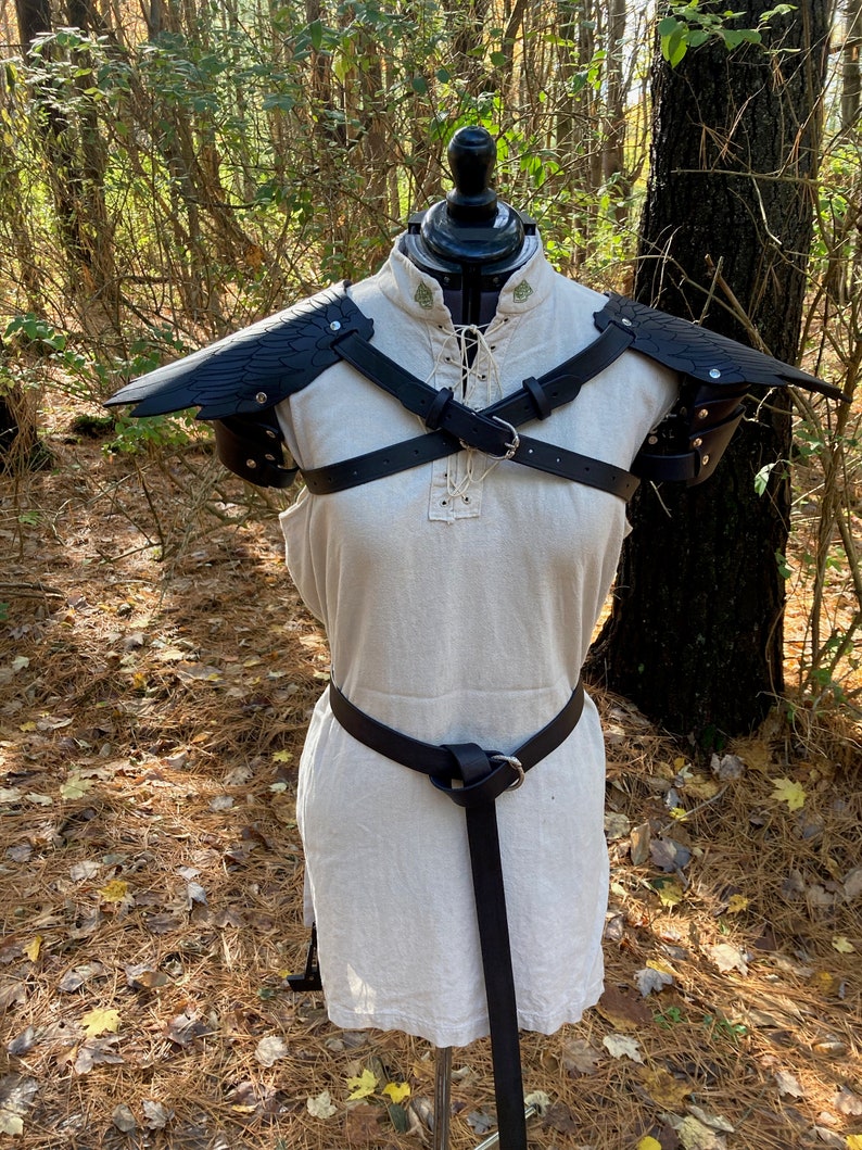 Raven Wing Leather Women's Pauldrons multiple Leather & - Etsy