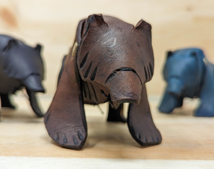 Little Leather Bear Figurines/miniatures (customize in Your Choice of ...