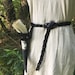 Braided Leather Drinking Horn Holder Belt Frog and Optional - Etsy