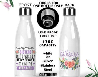 Sister Water Bottle - Etsy