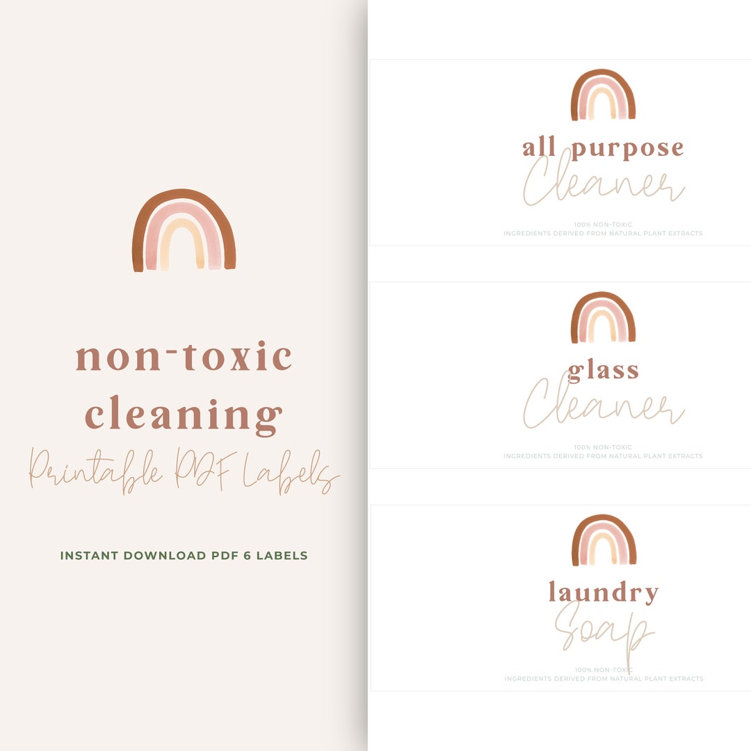 Printable Non-toxic Cleaning Product Labels Instant Download - Etsy