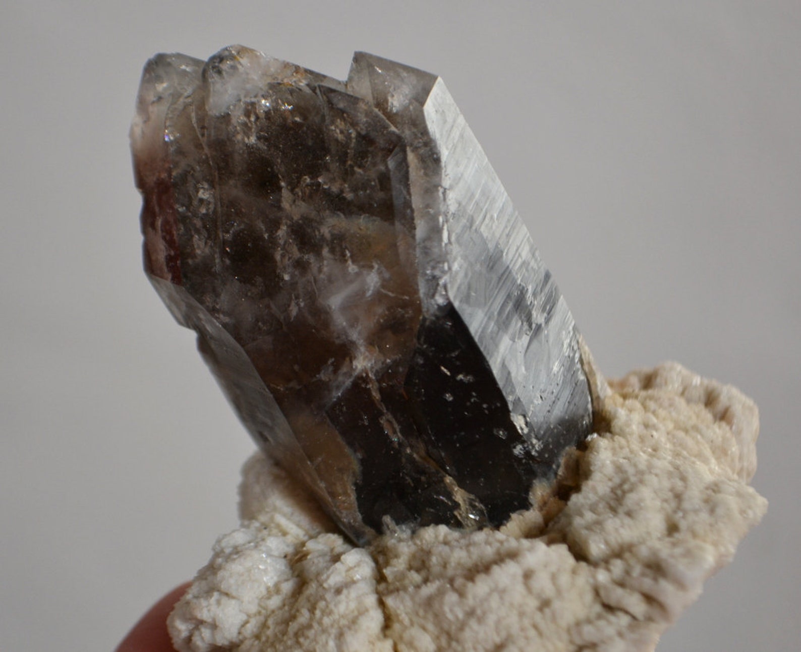 Smoky Black Morion Quartz om microcline matrix from Catamarca | Etsy