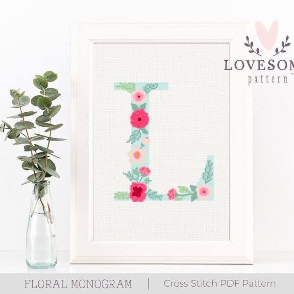 Monogram Crossstitch - Etsy