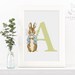 Peter Rabbit Monogram A Cross Stitch PDF Pattern, Peter Rabbit Alphabet ...