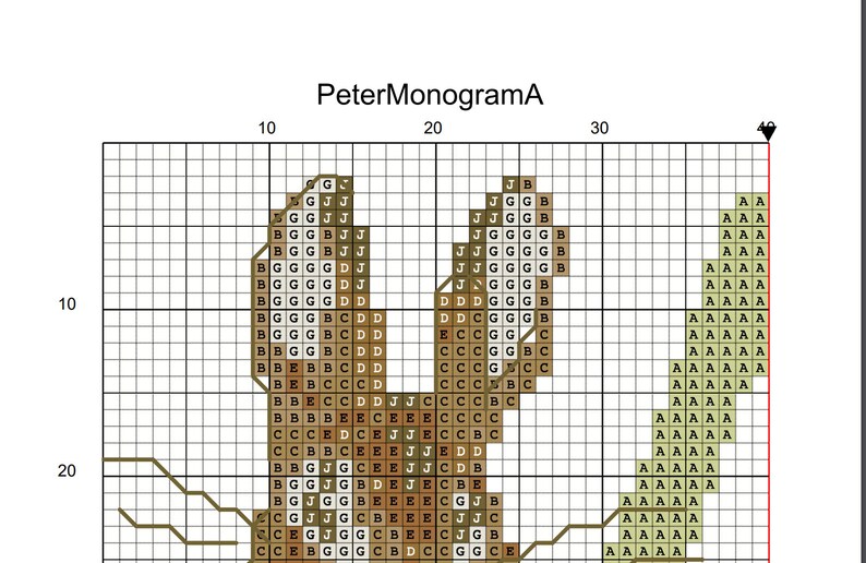 Peter Rabbit Monogram A Cross Stitch PDF Pattern, Peter Rabbit Alphabet ...