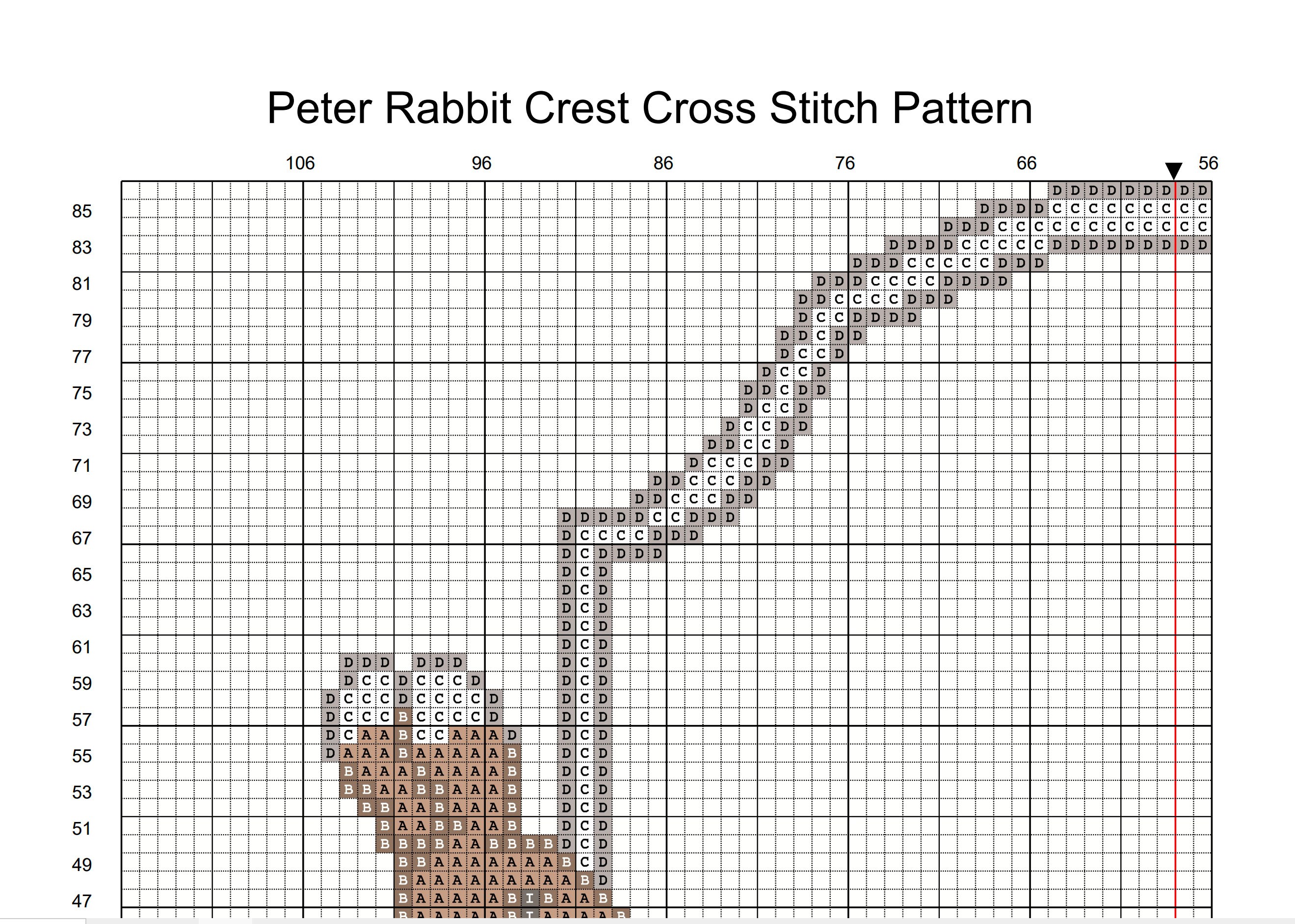 Peter Rabbit Crest Cross Stitch PDF Pattern Bunny Crest Cross - Etsy