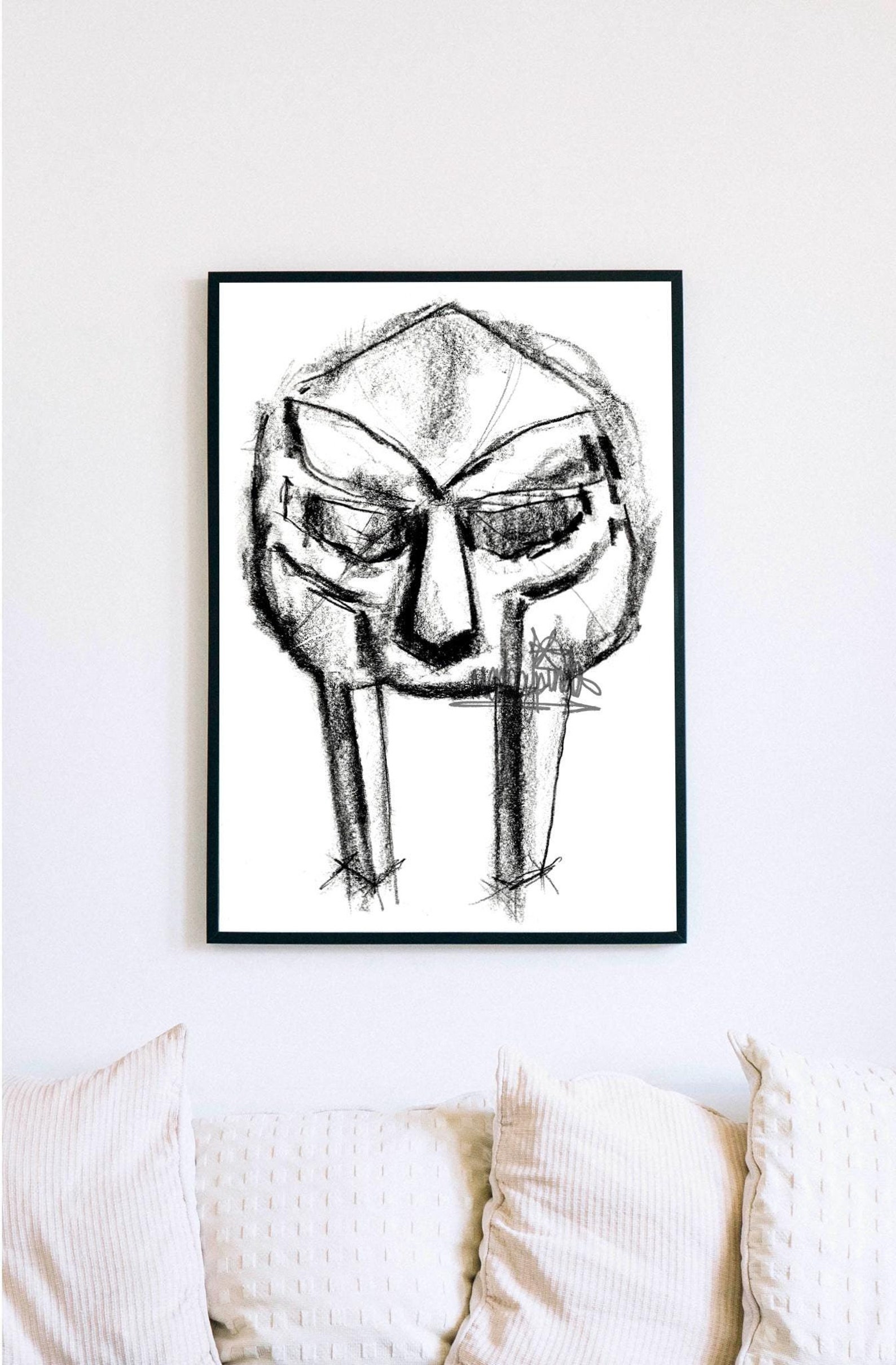 MF DOOM Illustration Art Print, Doomsday, Hip Hop Art, Home Decor ...