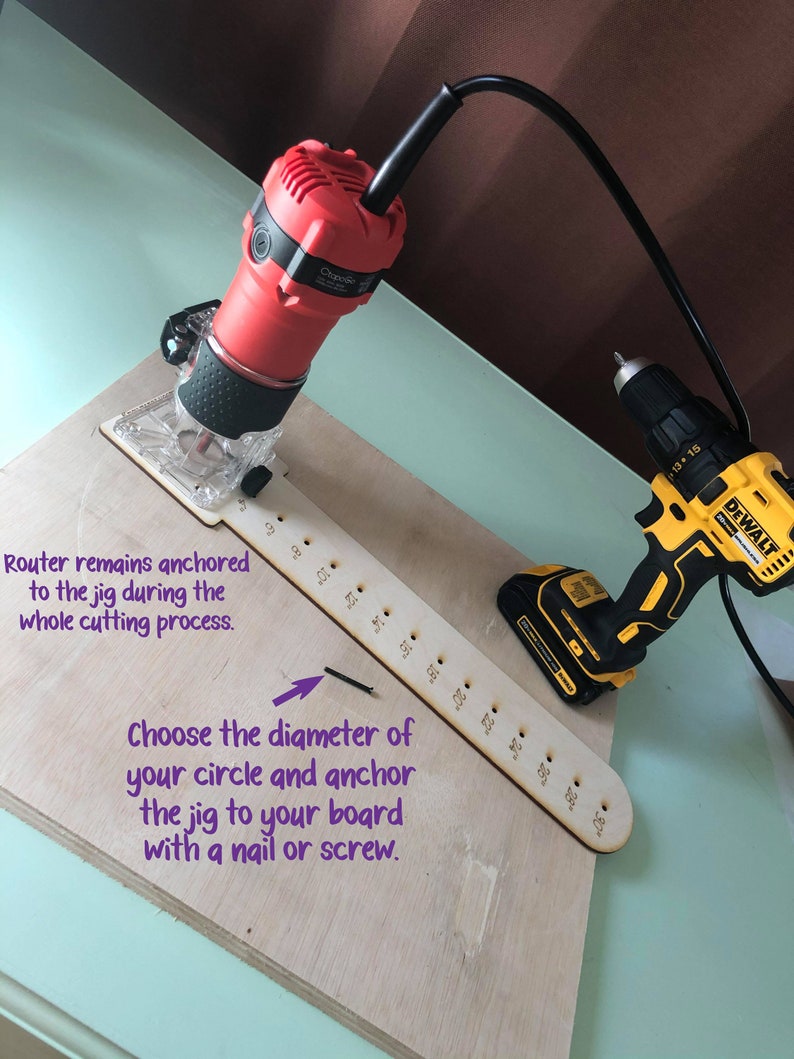 Router Circle Cutting Jig – 4" to 30" Universal Templates (digital ...