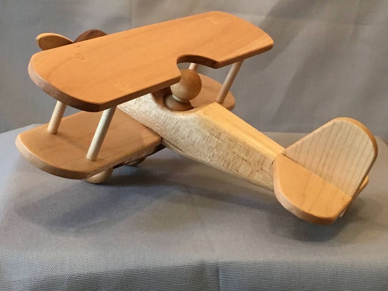 Handmade Wooden Toy Biplane - Etsy