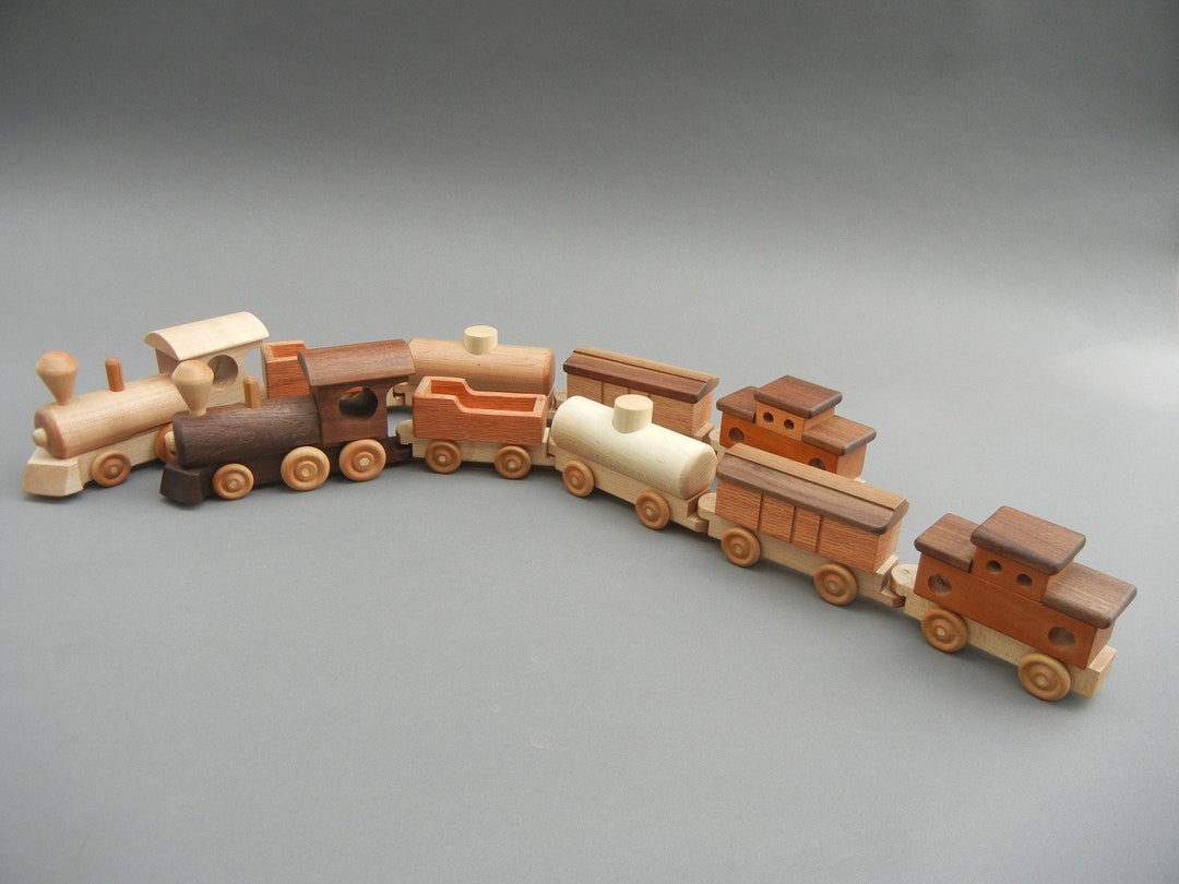 Handmade Wooden Train Set, Domestic Hardwoods, Toy Train - Etsy