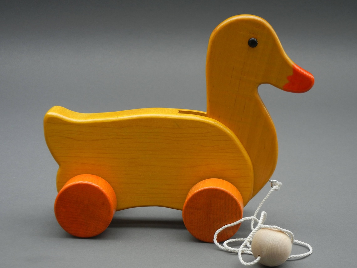 Wooden Duck Pull Toy | Etsy