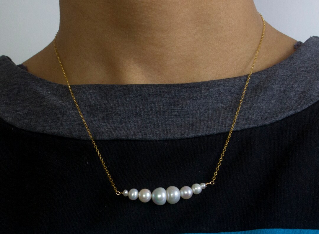 Freshwater Pearls Threaded With Gold Filled Wire to a 14 Carat Yellow ...