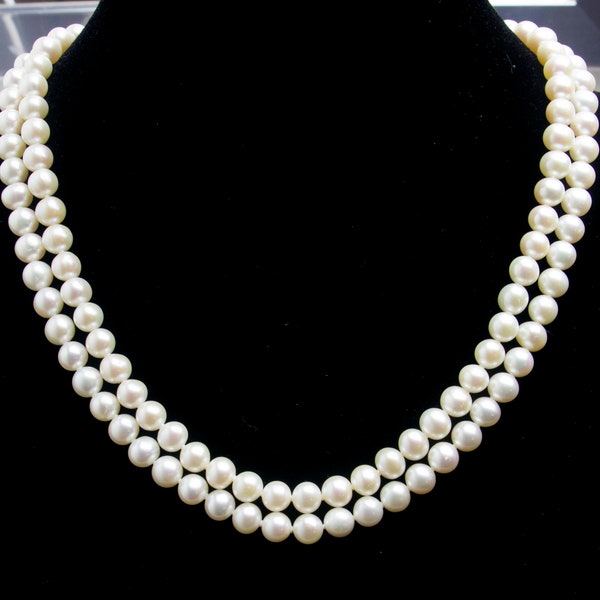 Double Strand Pearls - Etsy