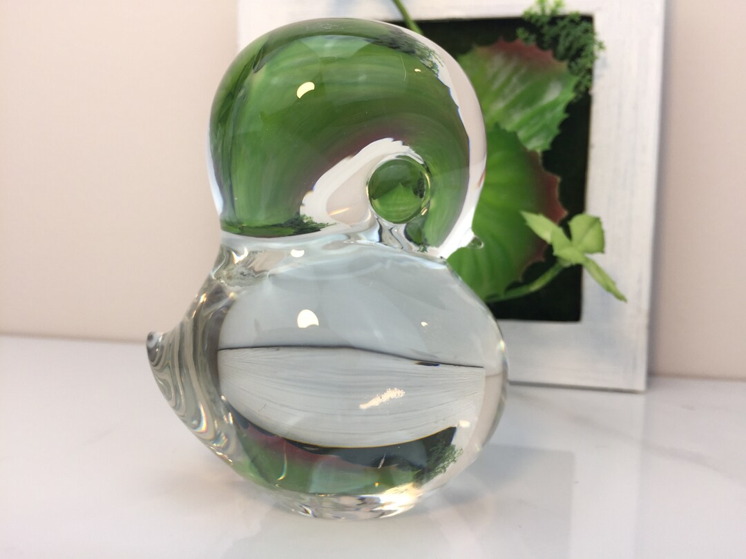 4.25 FM Konstglas Sweden Clear Glass Pippi Bird Paperweight - Etsy