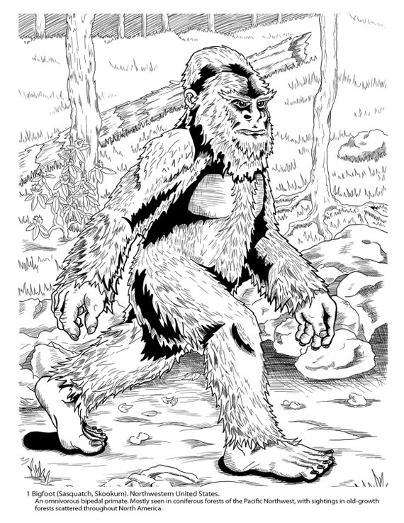 Cryptid Coloring Pages