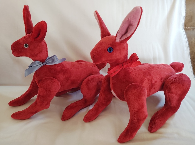 Plush Bunny Easter Rabbit Jointed for Fun Play Easy - Etsy