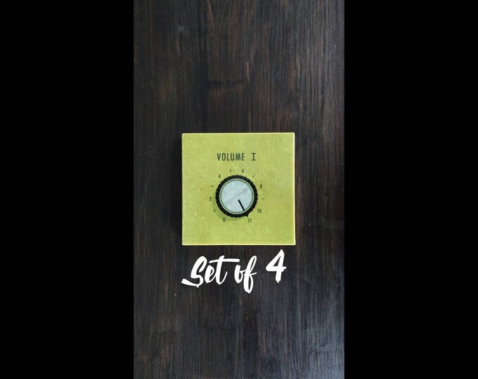 Set of 4 Spinal Tap Volume 11 Guitar Amp Stone Coasters, Handmade ...