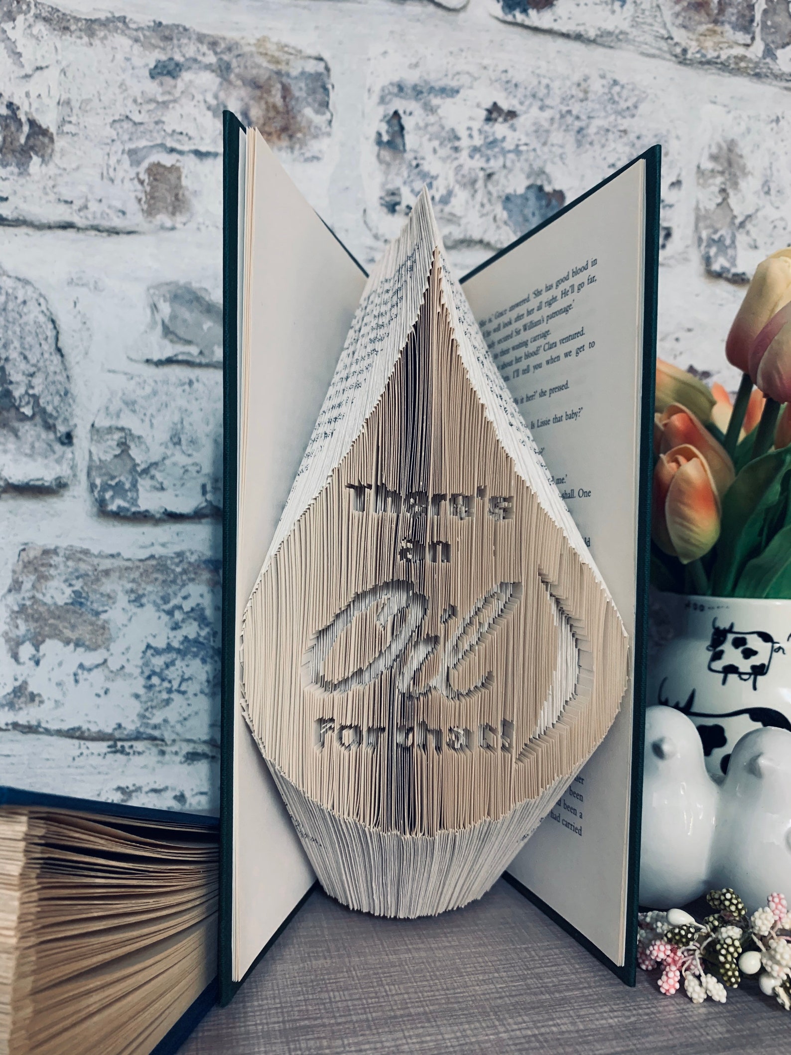 Essential oils paper quote book art | Etsy