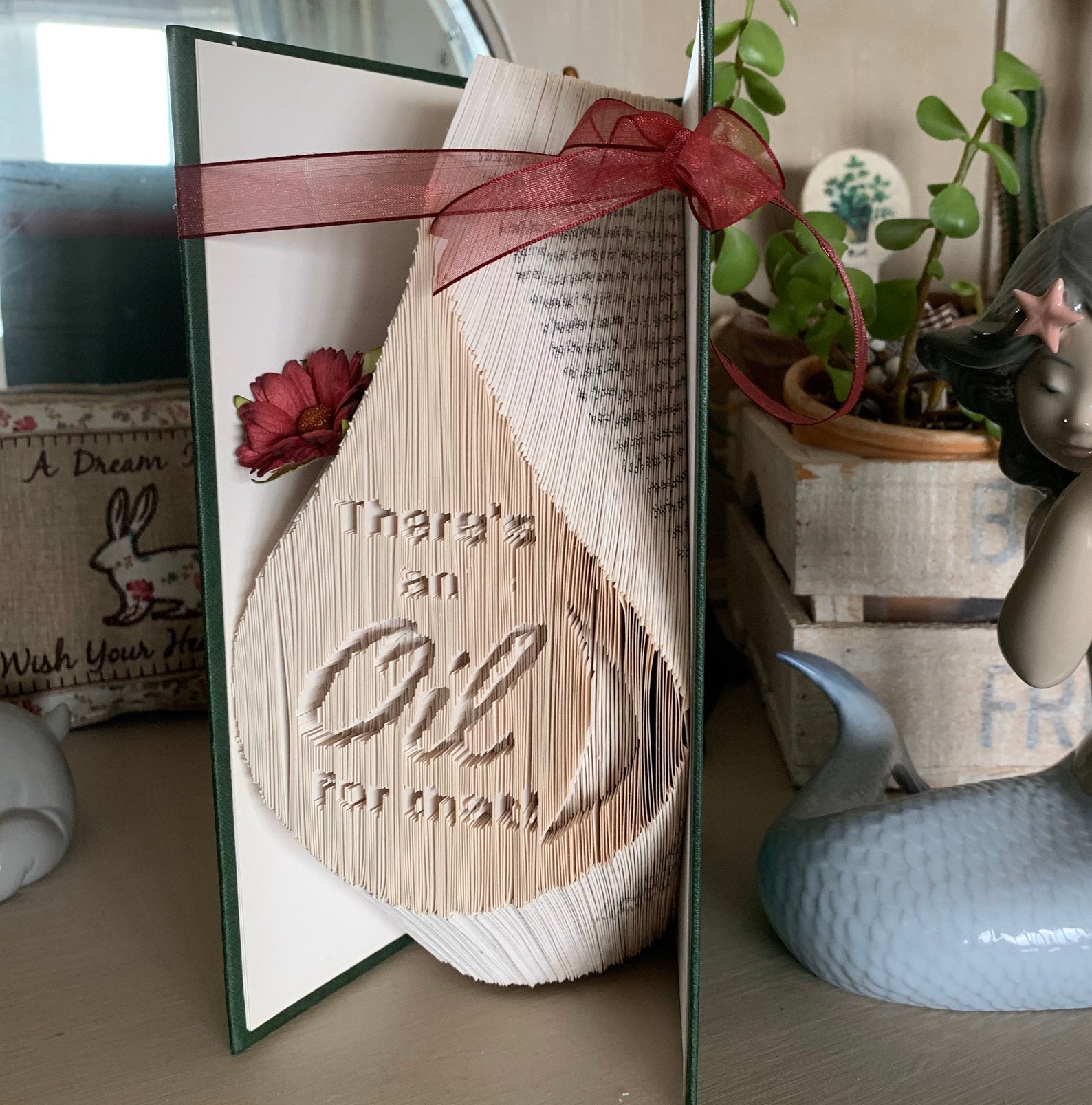 Essential oils paper quote book art | Etsy