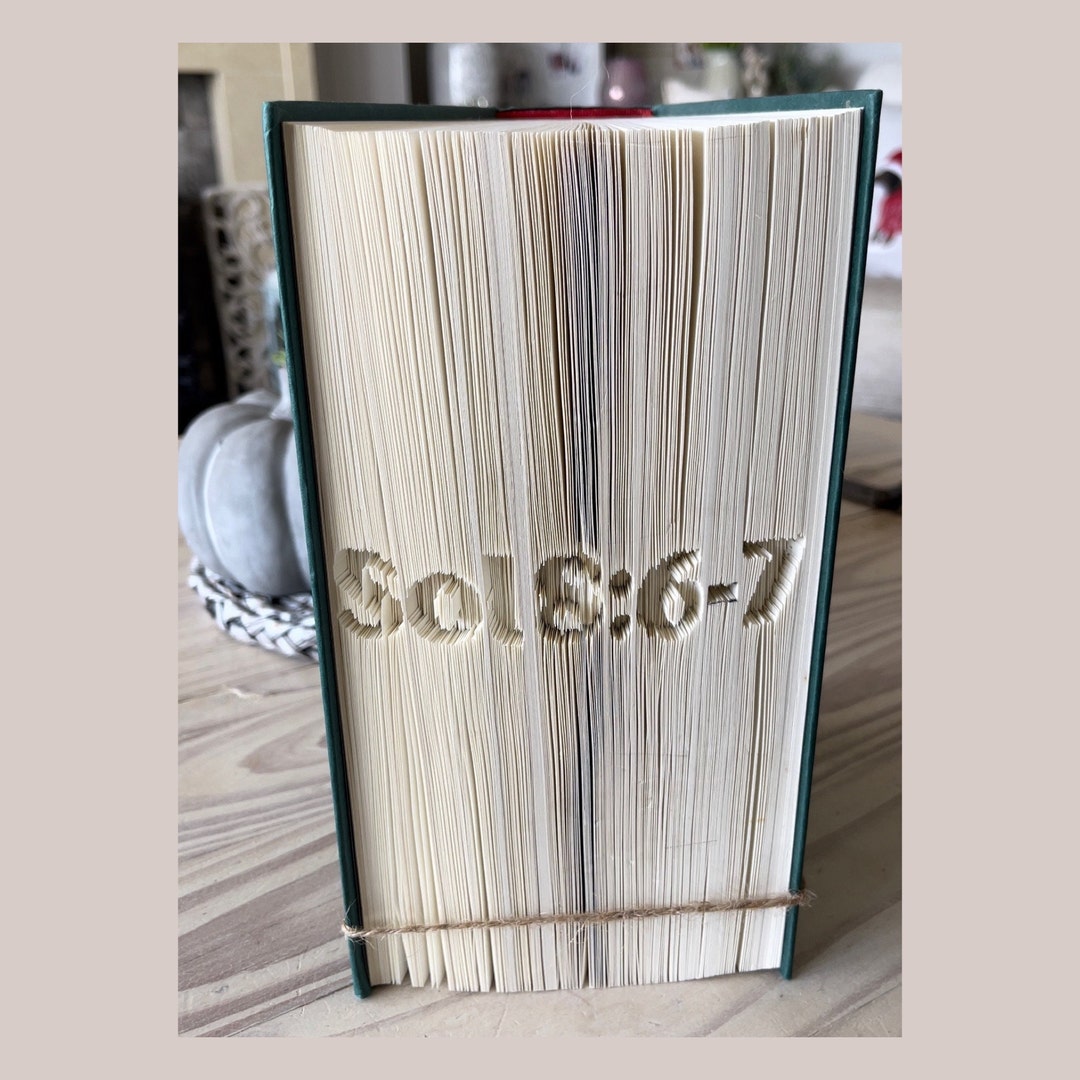 Folded Book Art, Bible Verse, the Book of God - Etsy
