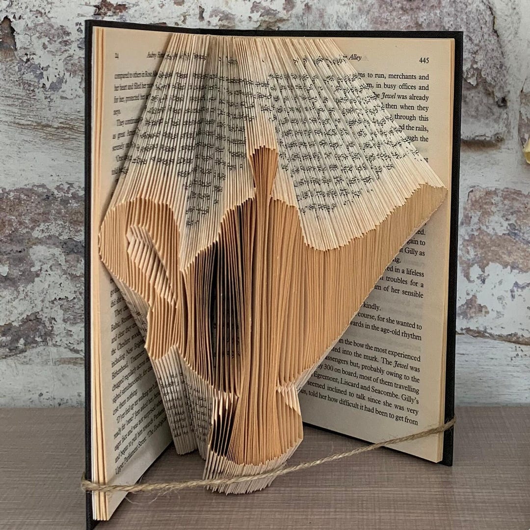 Folded Book Art, Genie in a Lamp, Aladdin's Lamp, Make 3 Wishes - Etsy