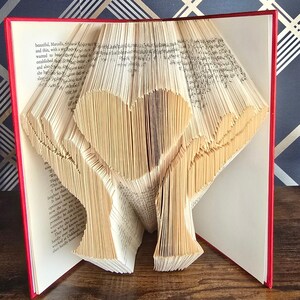 Anniversary Gift, My Heart in Your Hands, Paper Anniversary, Folded ...