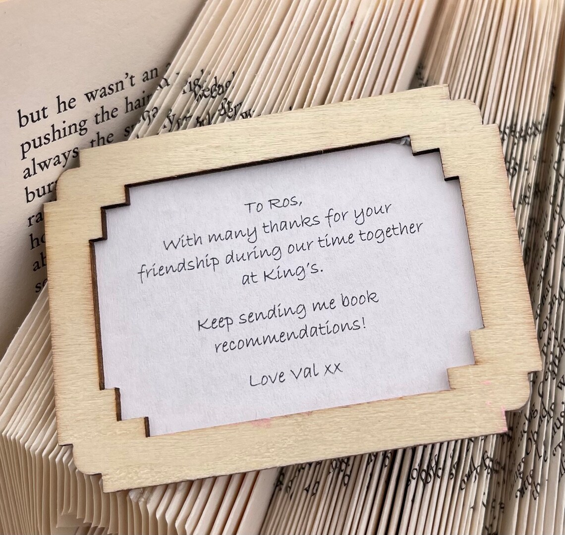 Greeting Card Alternative, Wood Frame, Altered Book Art - Etsy