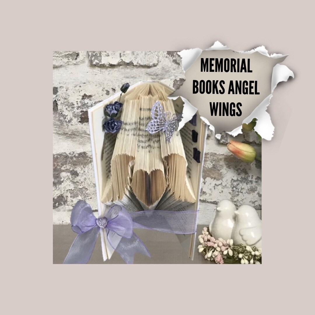 Angel Wings Folded Book Art: Infant Loss Condolences Gift - Etsy