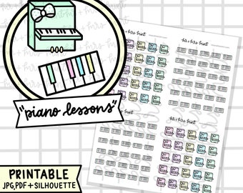 Piano Lessons Stickers - Etsy