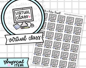 Virtual Class Stickers - Etsy