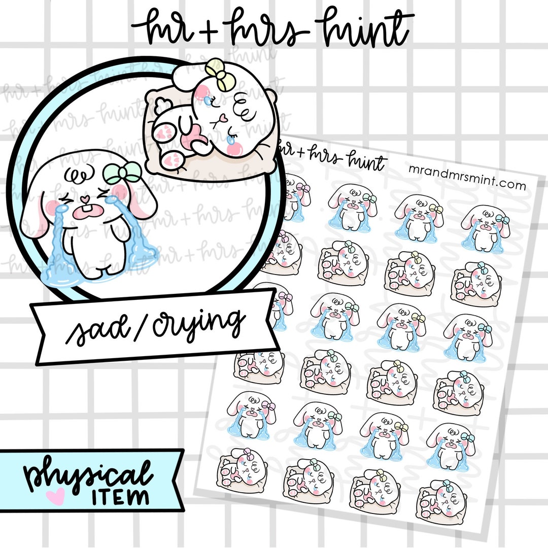 Bonnie Sad / Crying Planner Stickers | Hand Drawn Stickers, Planner ...