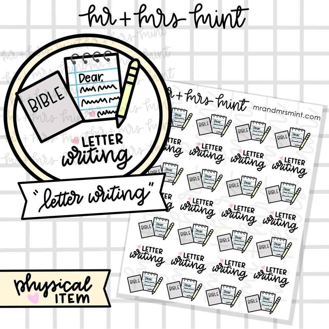 JW Letter Writting Stickers Hand Drawn Stickers Planner - Etsy Sweden