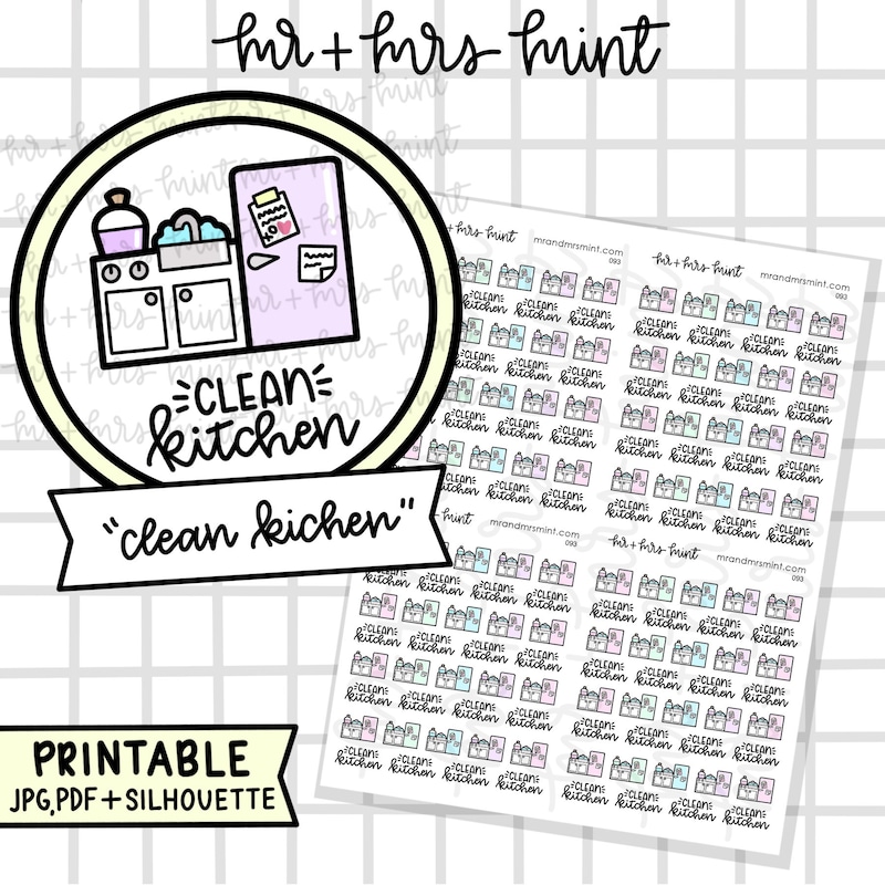 Cleaning Planner Stickers - Etsy