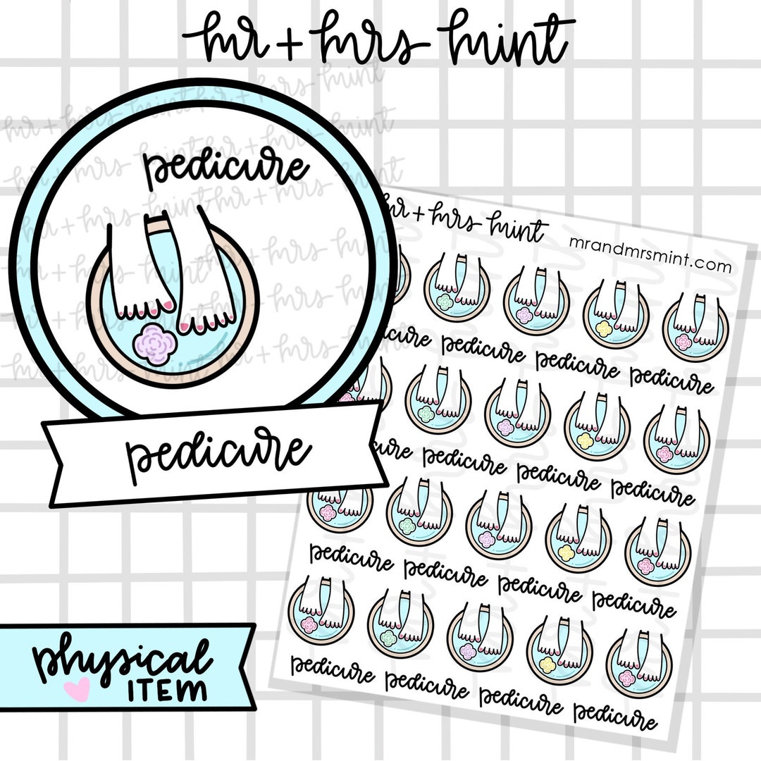 Pedicure Planner Stickers | Hand Drawn Stickers, Planner Stickers ...