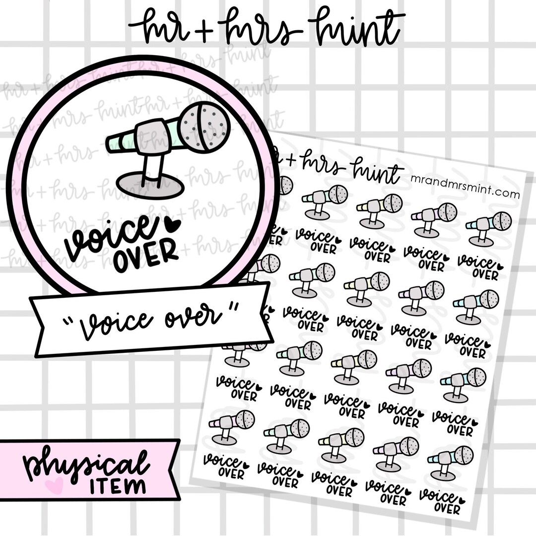 Voice Over Stickers | Hand Drawn Stickers, Planner Stickers ...