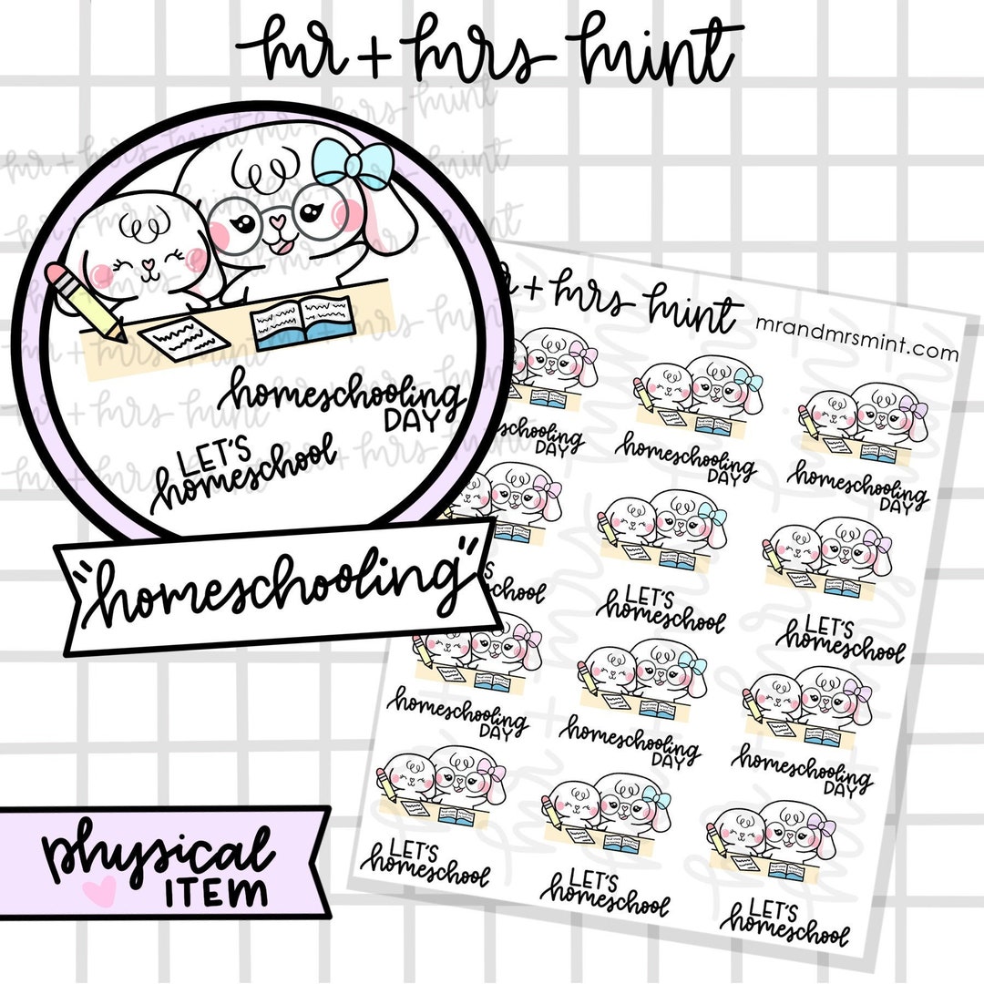 Bonnie Homeschooling Planner Stickers | Hand Drawn Stickers, Planner ...