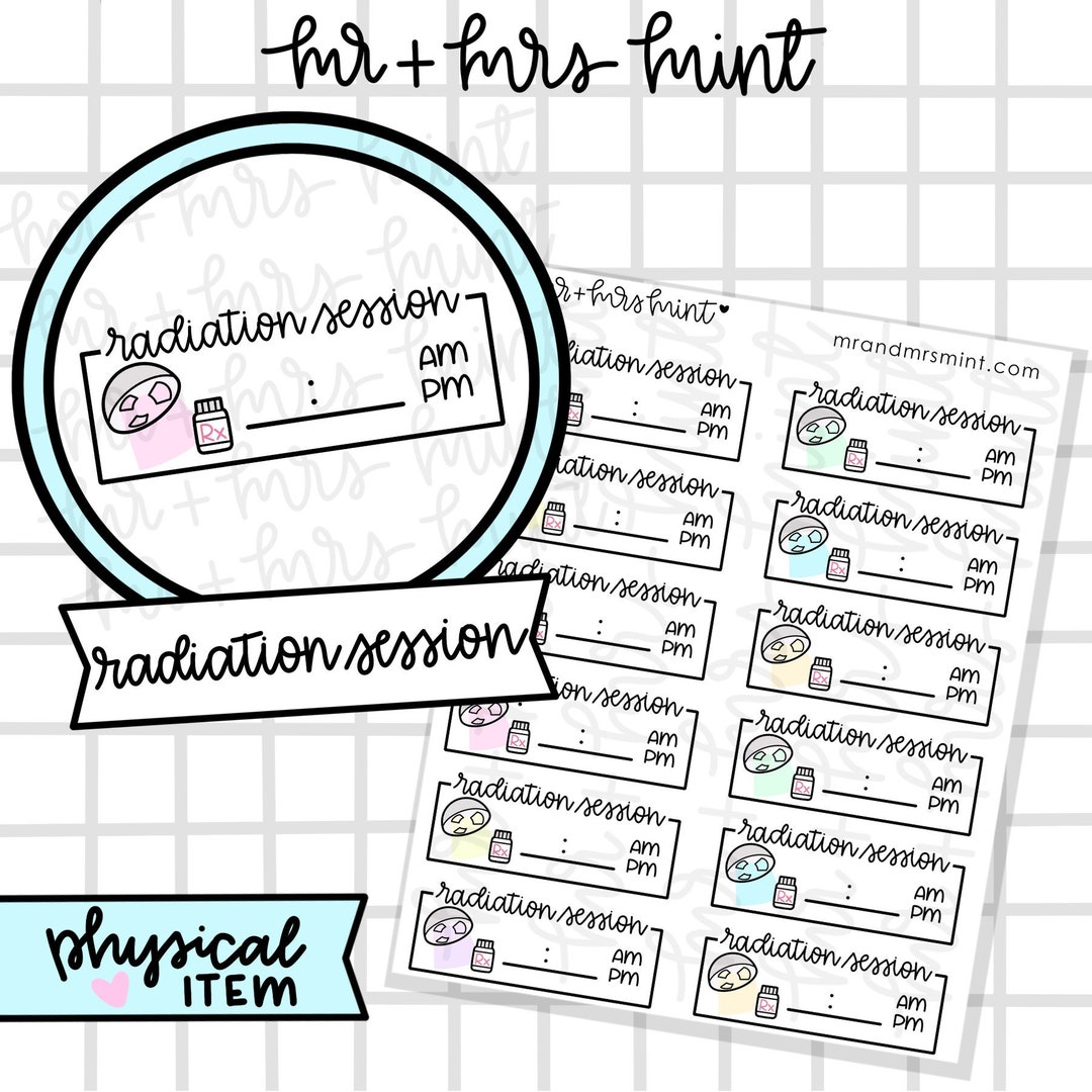 Radiation Session Planner Stickers | Hand Drawn Stickers, Planner ...