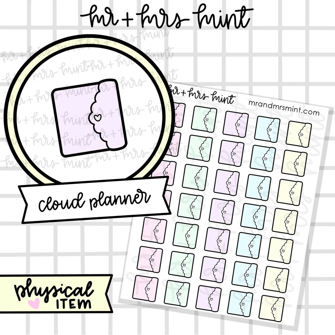Cloud Planner Planner Stickers | Hand Drawn Stickers, Planner Stickers ...