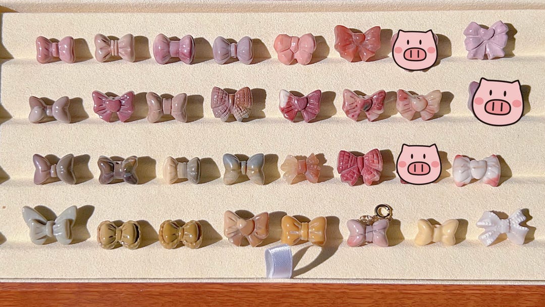 Alashan Agate Ribbon Charms (message Me to Choose) | Gemstone Pendants ...