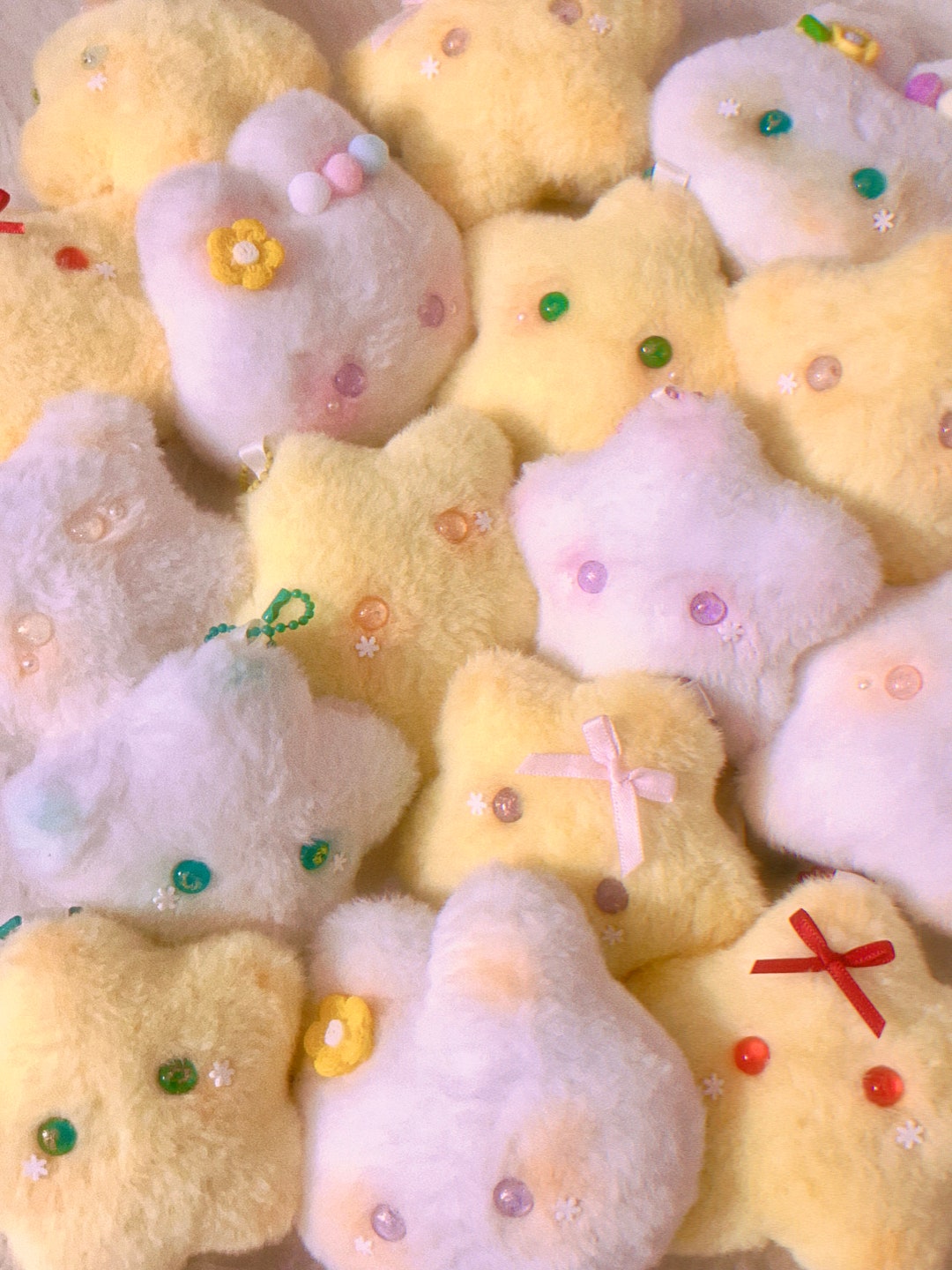 Handmade Cute Star and Bunny Pushies Doll Keychain Pendants Ornaments ...