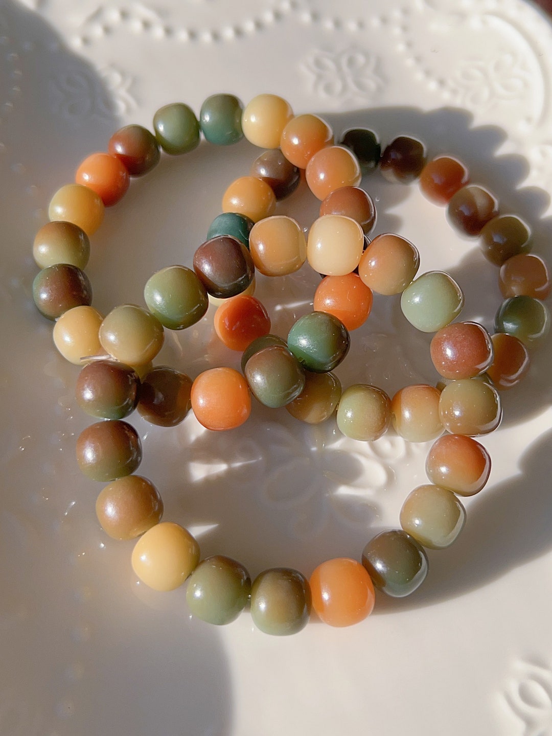 Dunhuang Color Bodhi Root Bracelet Handmade Bracelet - Etsy