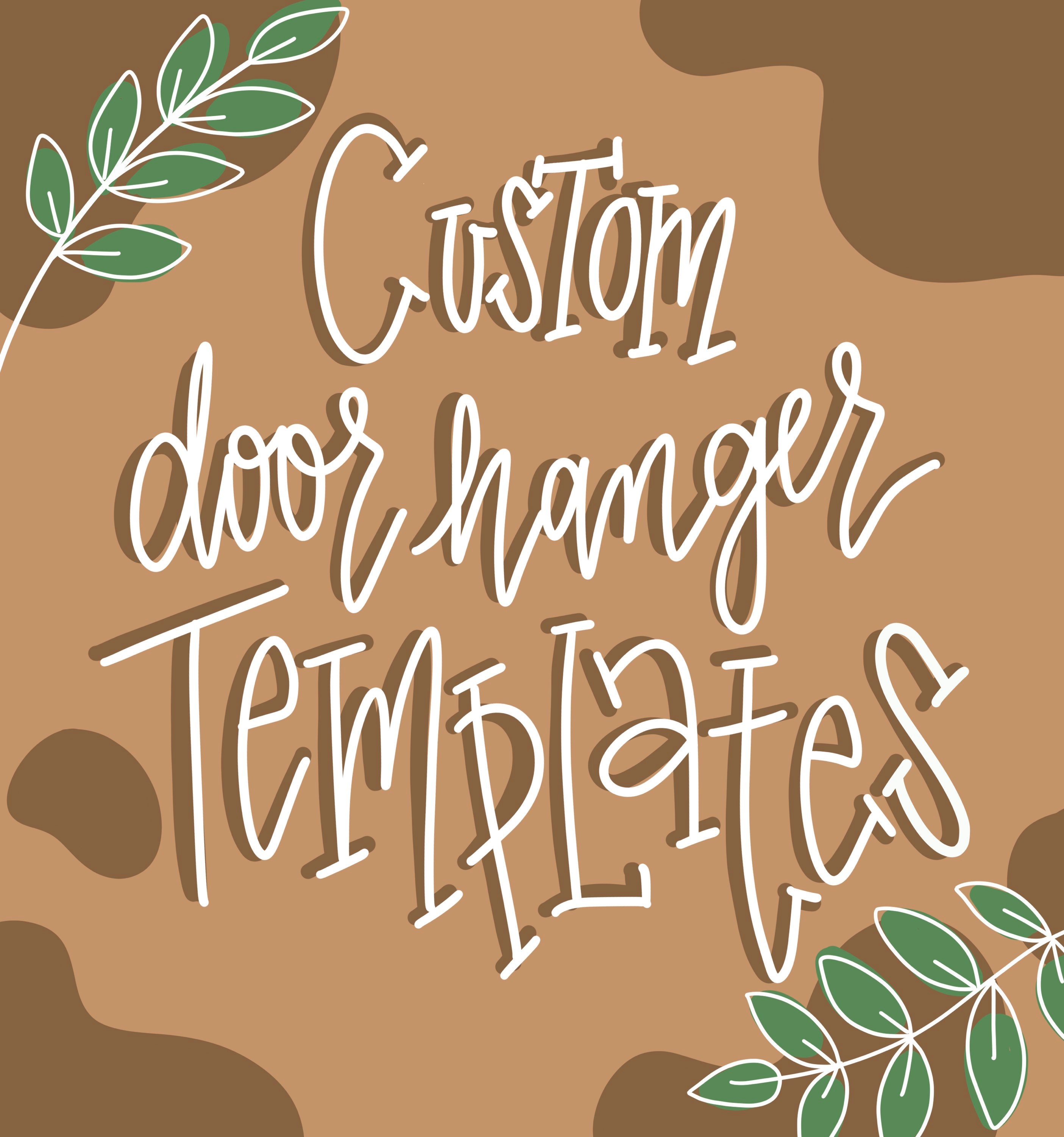 CUSTOM Door Hanger Template - Etsy