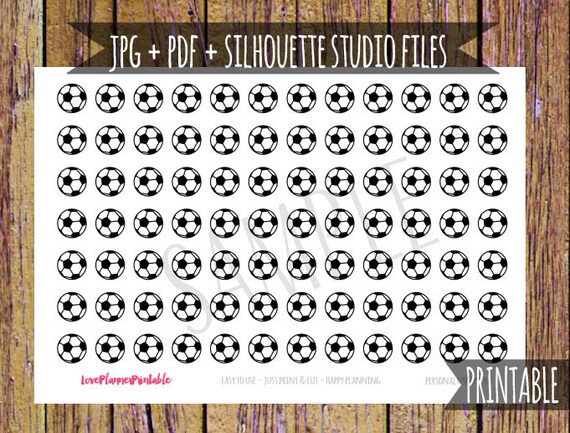 Soccer Printable Planner Stickers Cut File Soccer Stickers - Etsy