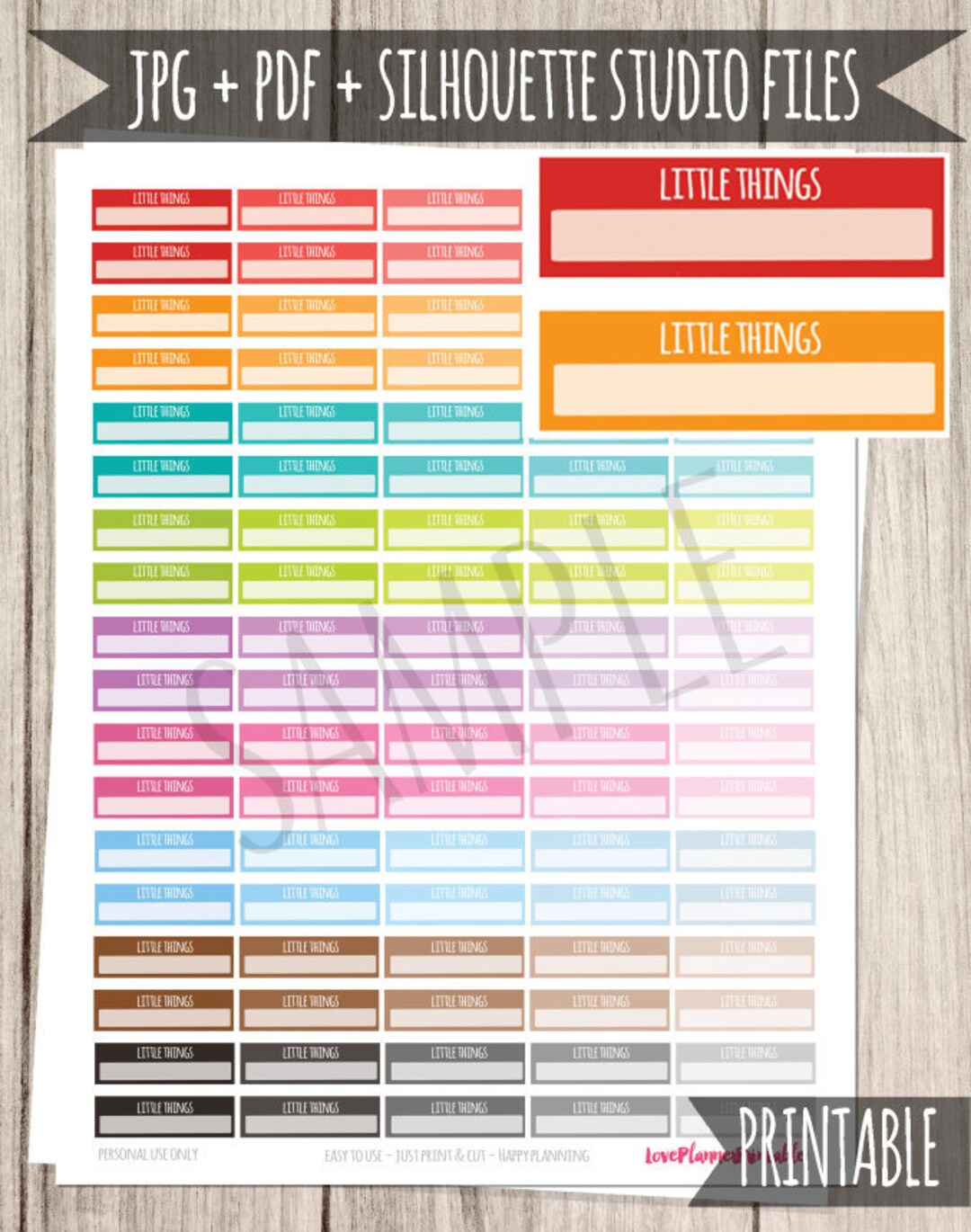 Little Things Printable Planner Stickers Little Things Planner Stickers ...