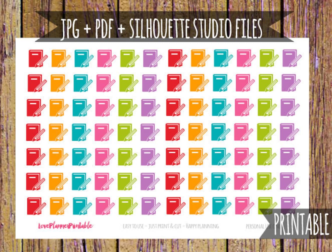 Assignment Due Project Stickers School Stickers Printable Planner ...