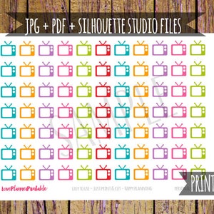 Tv Printable Planner Stickers Bill Stickers for Erin Condren Planner TV ...