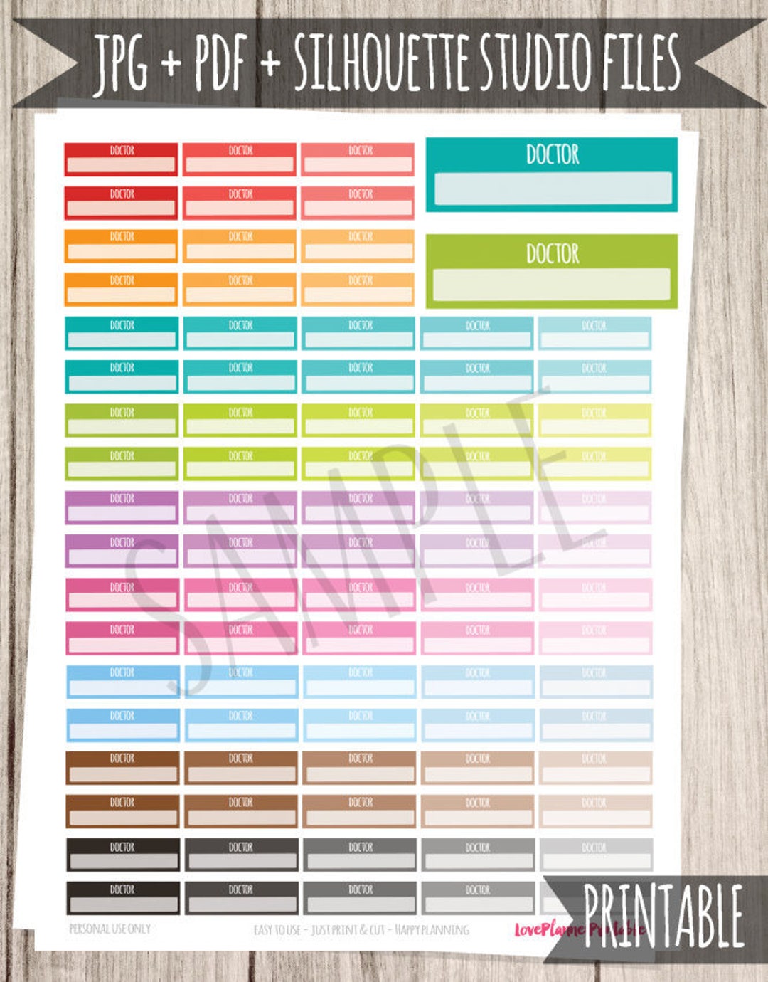 Doctor Printable Planner Stickers Doctor Planner Stickers for Erin ...