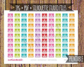 Piano Stickers One Inch Round Seals - Etsy