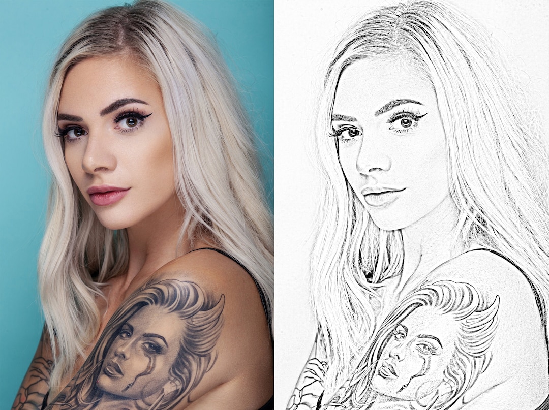 Preset Pencil Sketch Effect Photoshop Action, Drawing Effect Photoshop ...